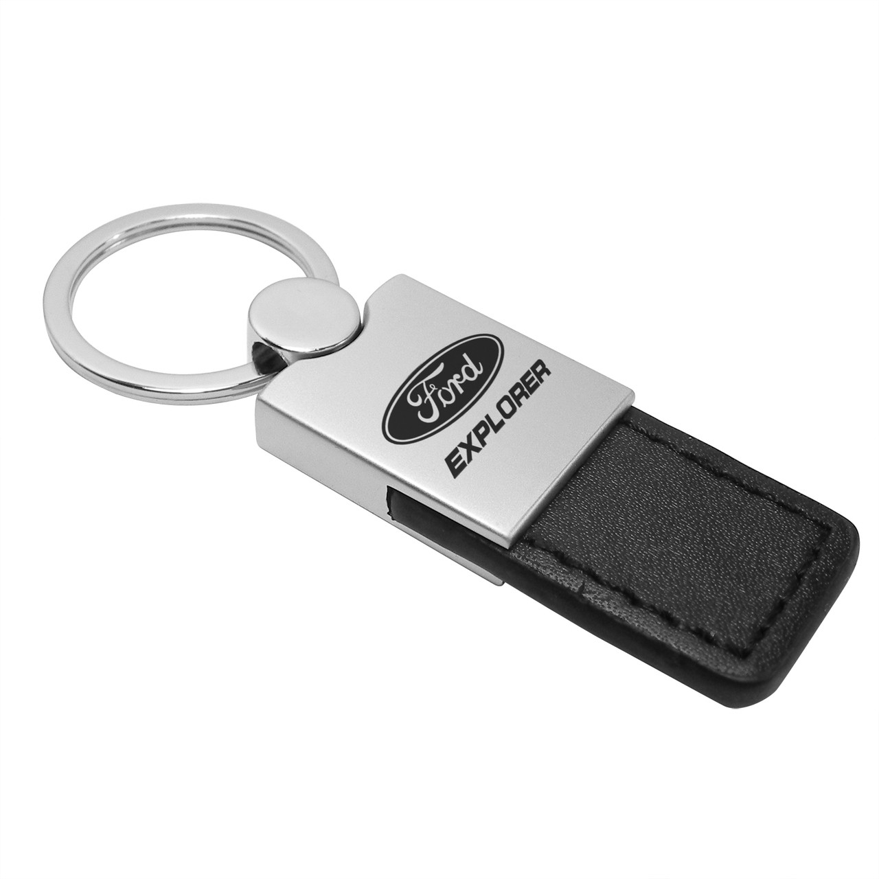 Ford Explorer Duo Black Leather Key Chain - Car Beyond Store