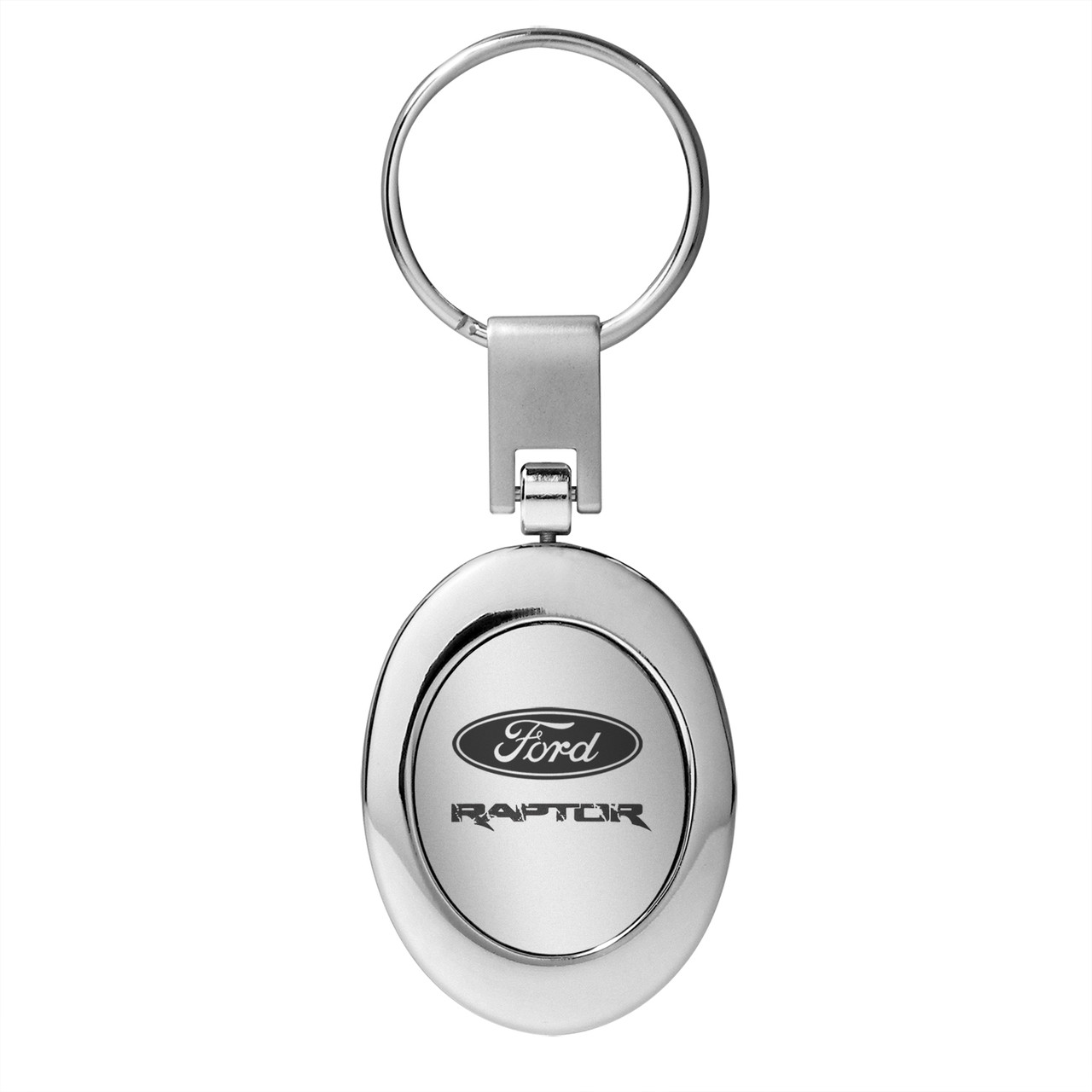 Ford F-150 Raptor Chrome Oval Metal Key Chain Keychain - Car Beyond Store