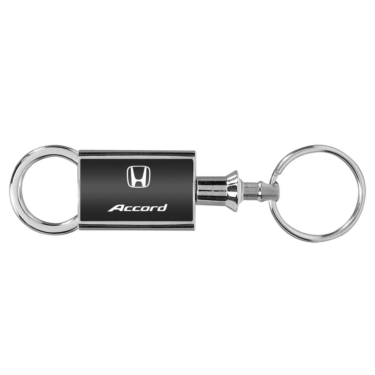 Honda Accord Chrome Accented Black Valet Key Chain Keychain - Car ...