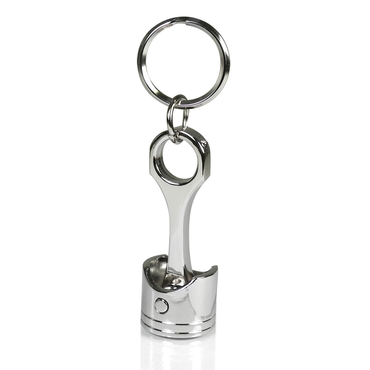 Ford Mustang Tri-Bar Piston Style Metal Key Chain - Car Beyond Store