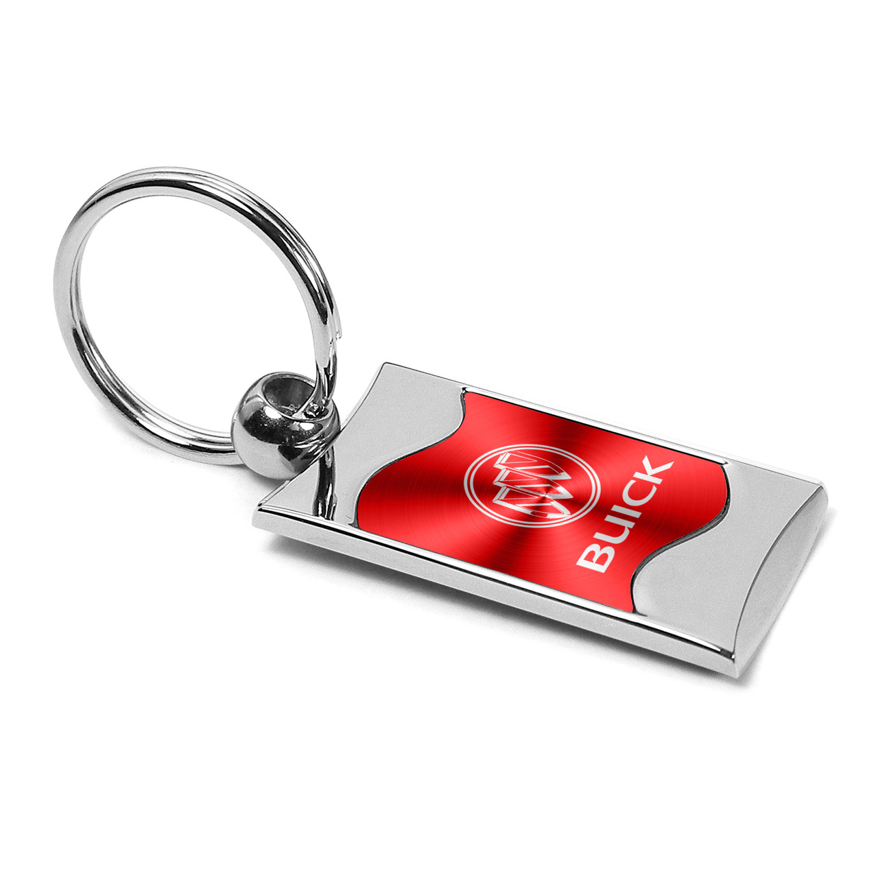 Buick Red Spun Brushed Metal Key Chain - Car Beyond Store