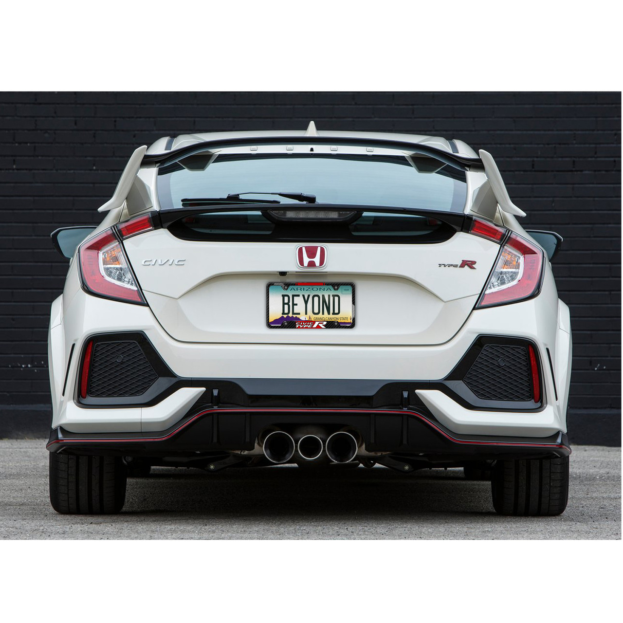 Honda Civic Type R Red Racing Stripe Black Real Carbon Fiber 50 States ...