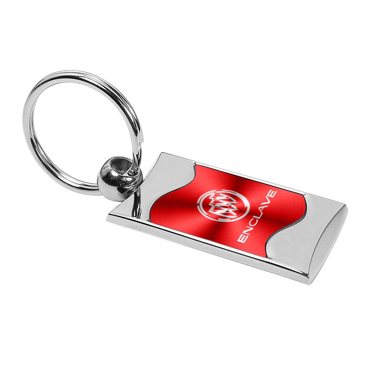 Buick Enclave Red Spun Brushed Metal Key Chain - Car Beyond Store