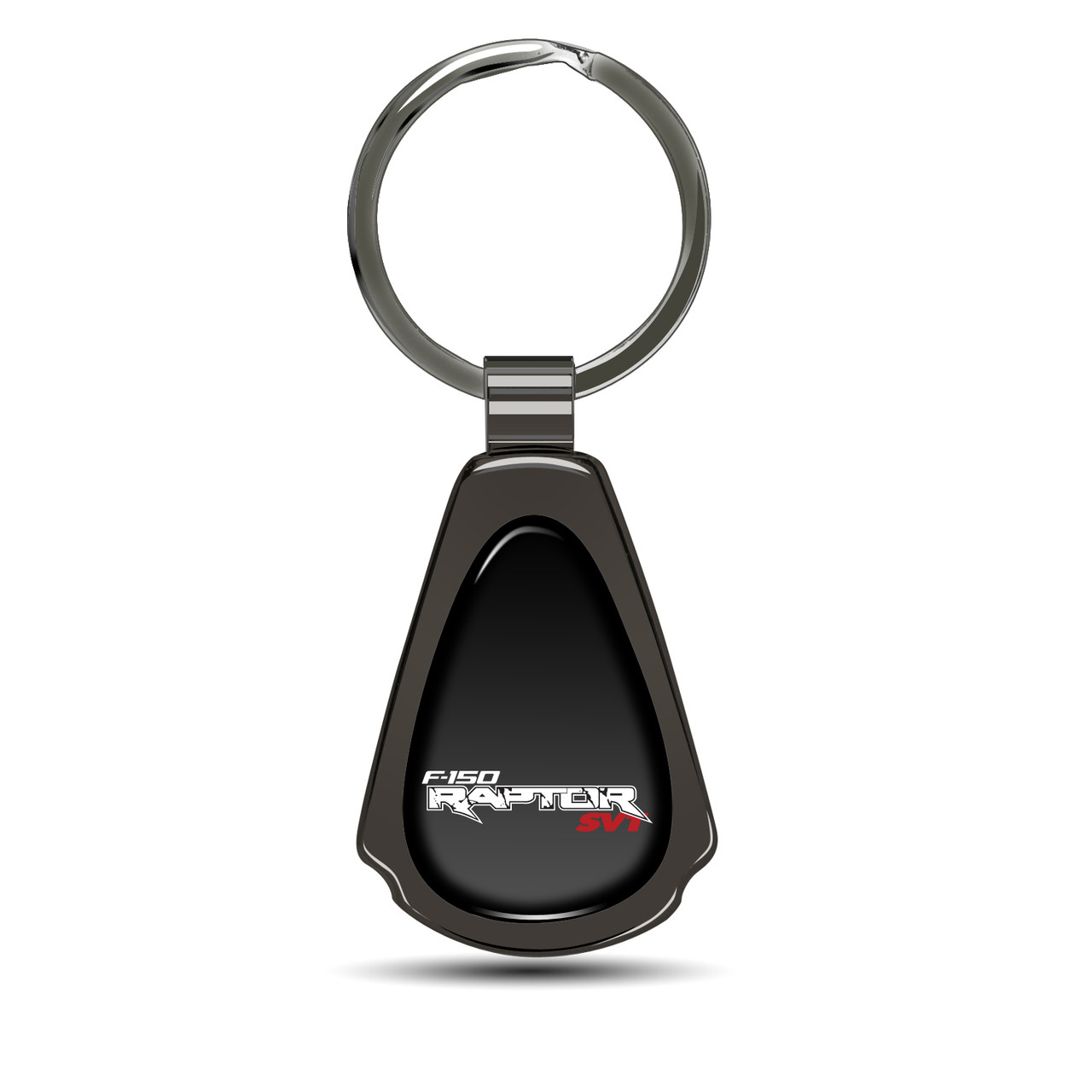 Ford F-150 Raptor SVT Black Dome Dark Gunmetal Metal Teardrop Key Chain ...