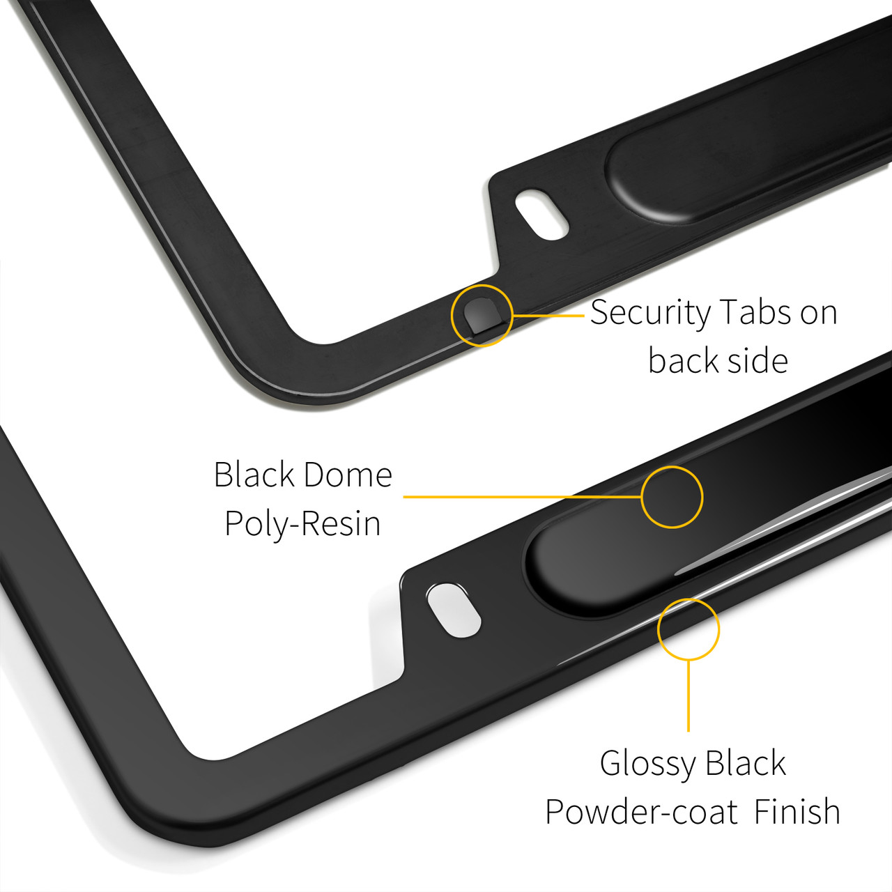 Ford Mustang 5.0 Black Nameplate Black Stainless Steel License Plate ...