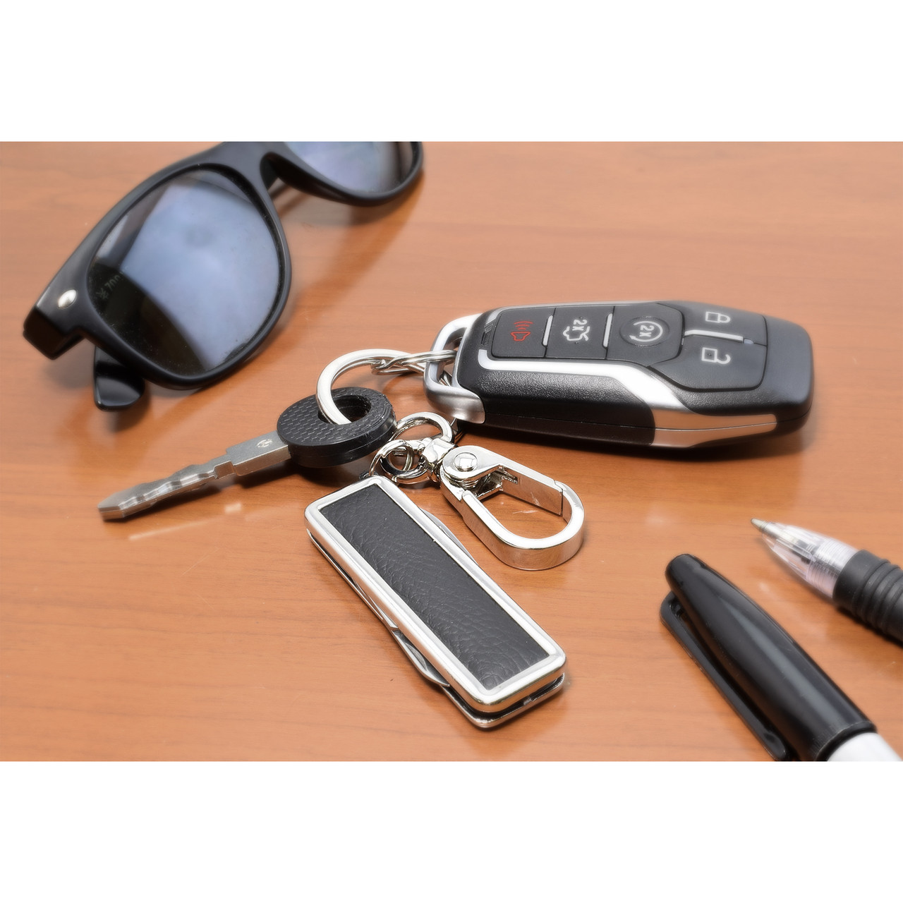 Ford F150 FX4 Off Road Multi-Tool Genuine Black Leather Key Chain - Car ...