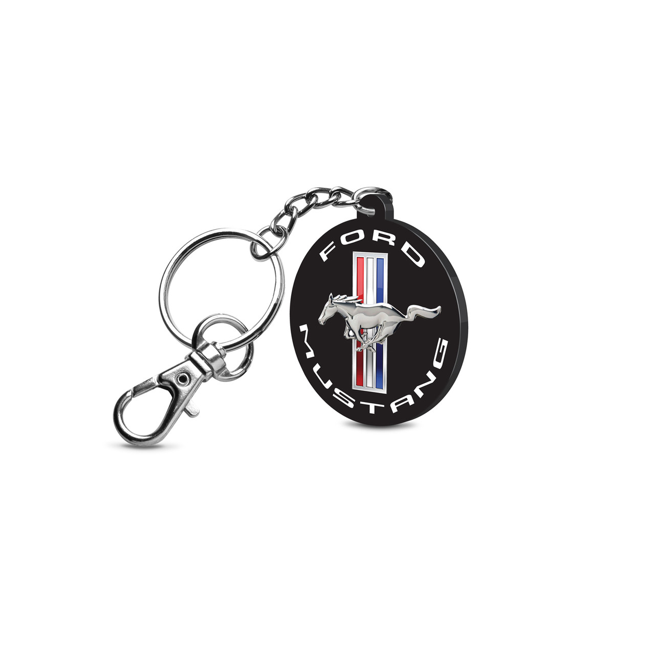 Ford Mustang Circle Logo Laser Engraved UV Full-Color Acrylic Charm Key ...