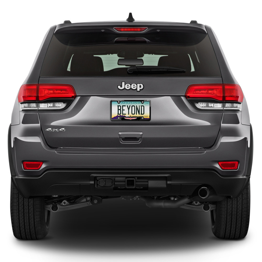 Jeep Trailhawk Black Insert Black Stainless Steel License Plate Frame ...