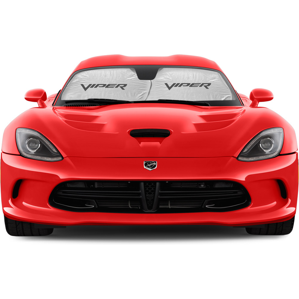 Dodge Viper Logo Dual Panels 2-28" W x 24" L Easy Folding Windshield ...