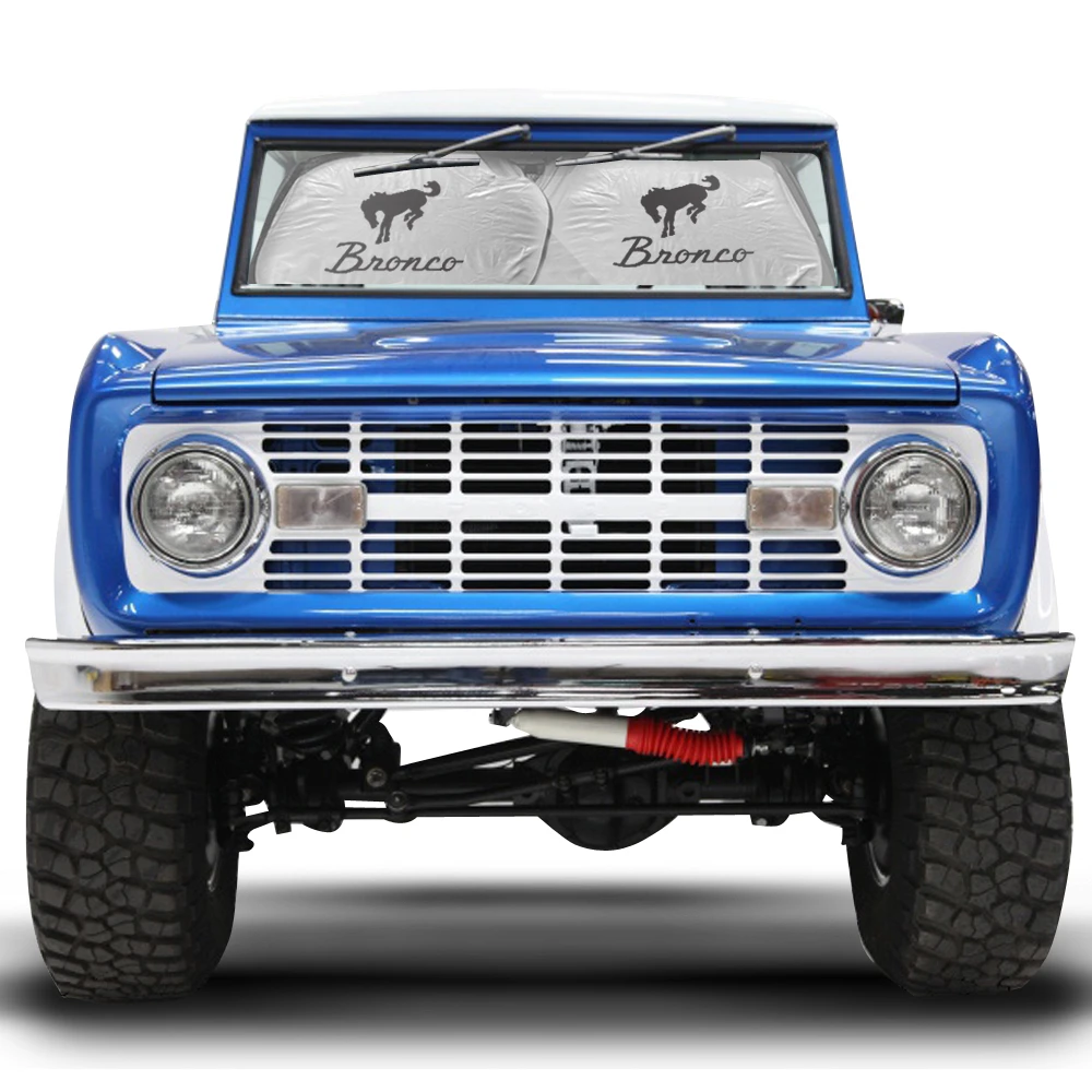 Ford Bronco Dual Panels Easy Folding Windshield Sun Shade - Car Beyond ...