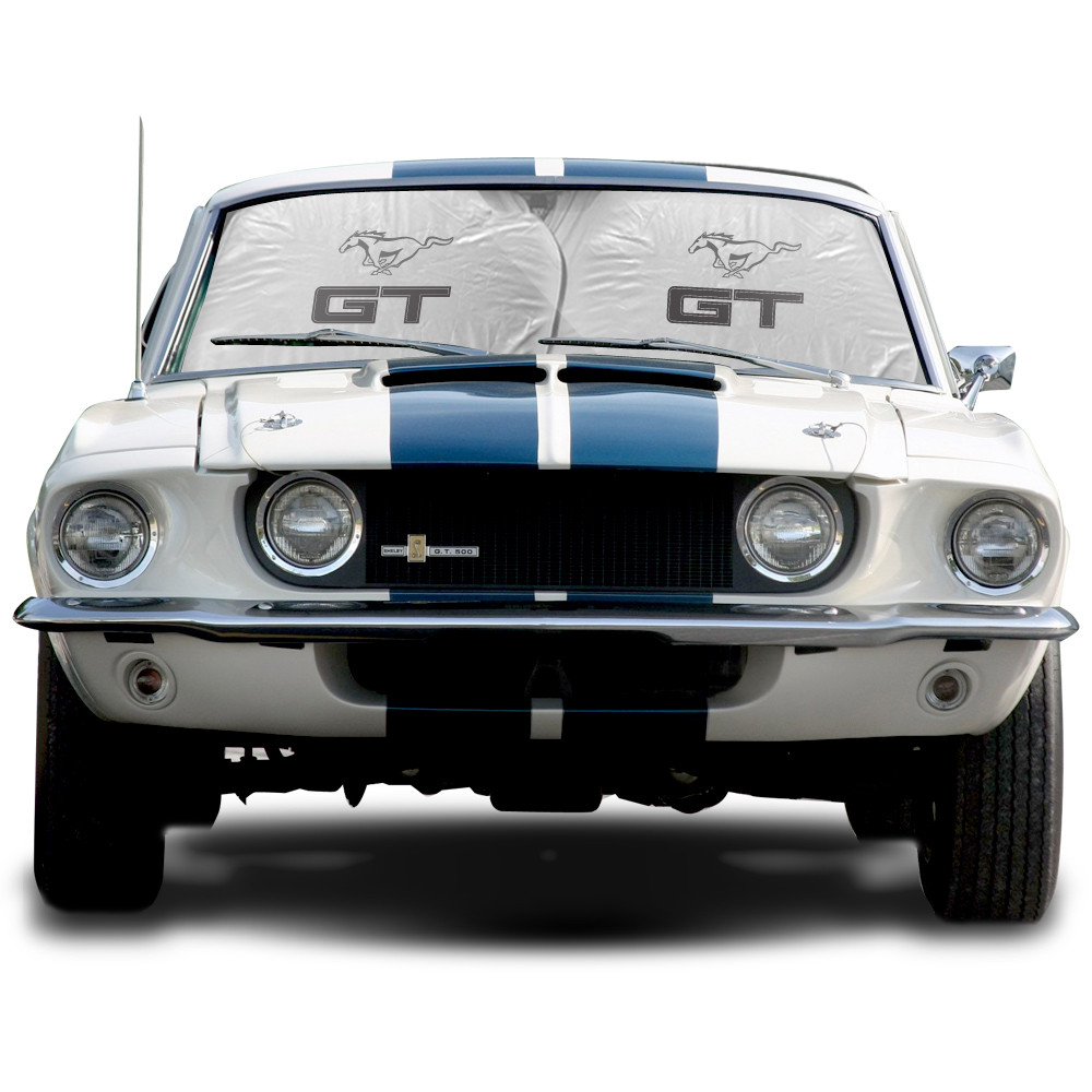 Ford Mustang GT Dual Panels Easy Folding Windshield Sun Shade - Car ...
