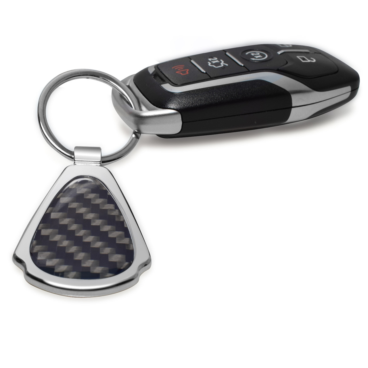 Dodge Charger R/T Real Black Carbon Fiber Chrome Metal Teardrop Key ...