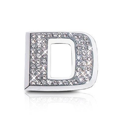 Crystal Letter D Chrome Car Emblem - Car Beyond Store