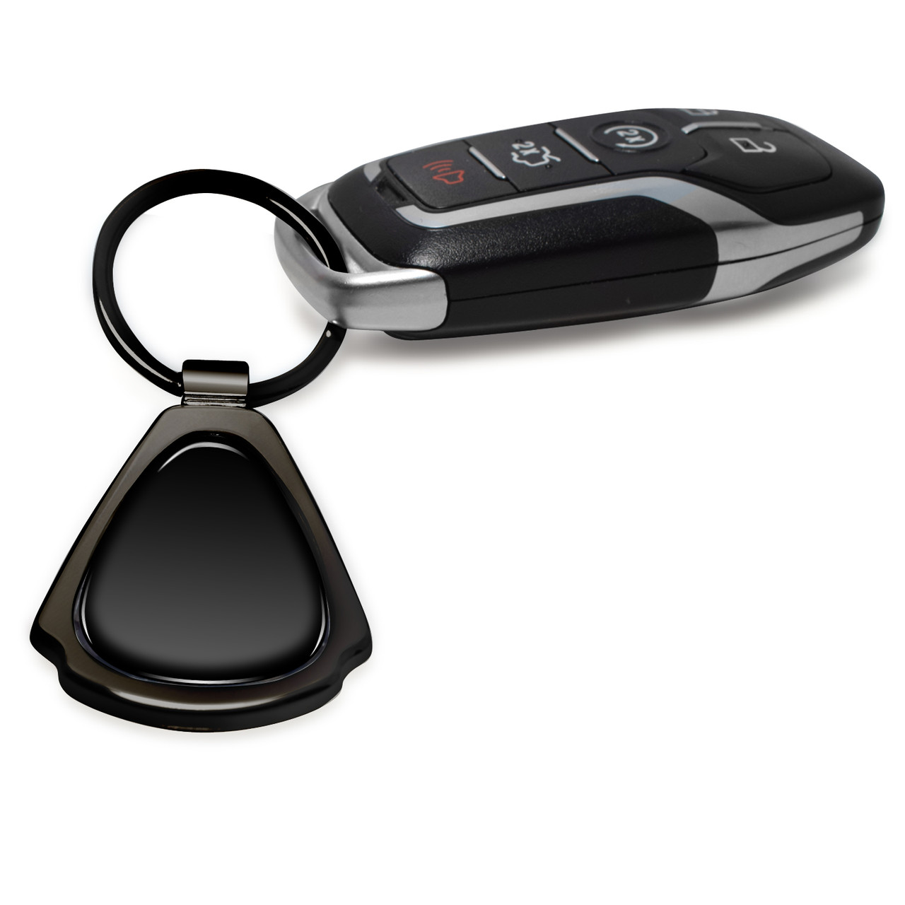 Lincoln MKT Black Dome Gunmatel Black Metal Teardrop Key Chain - Car ...