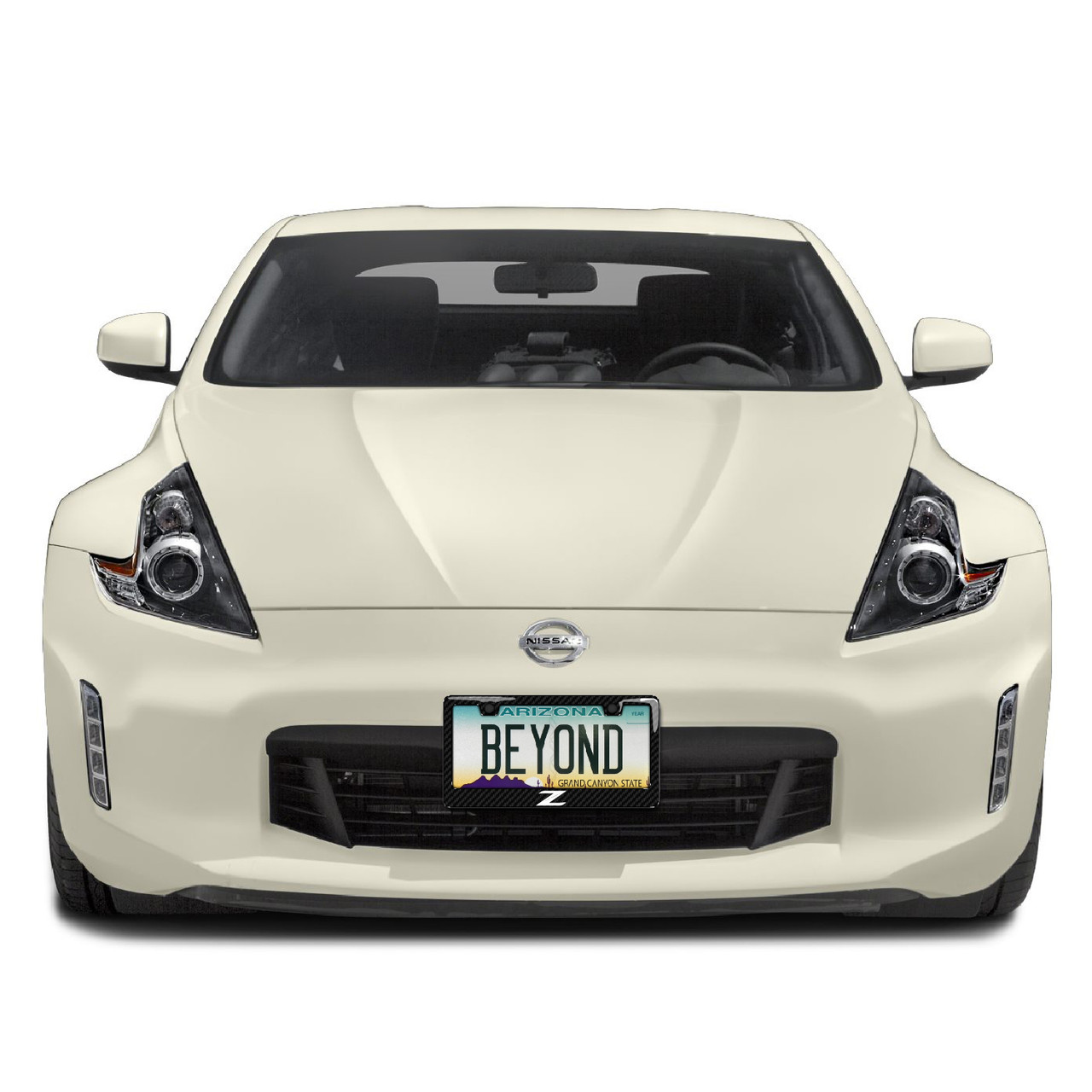 Nissan 370Z Z Logo Real Carbon Fiber Finish ABS Plastic License Plate ...