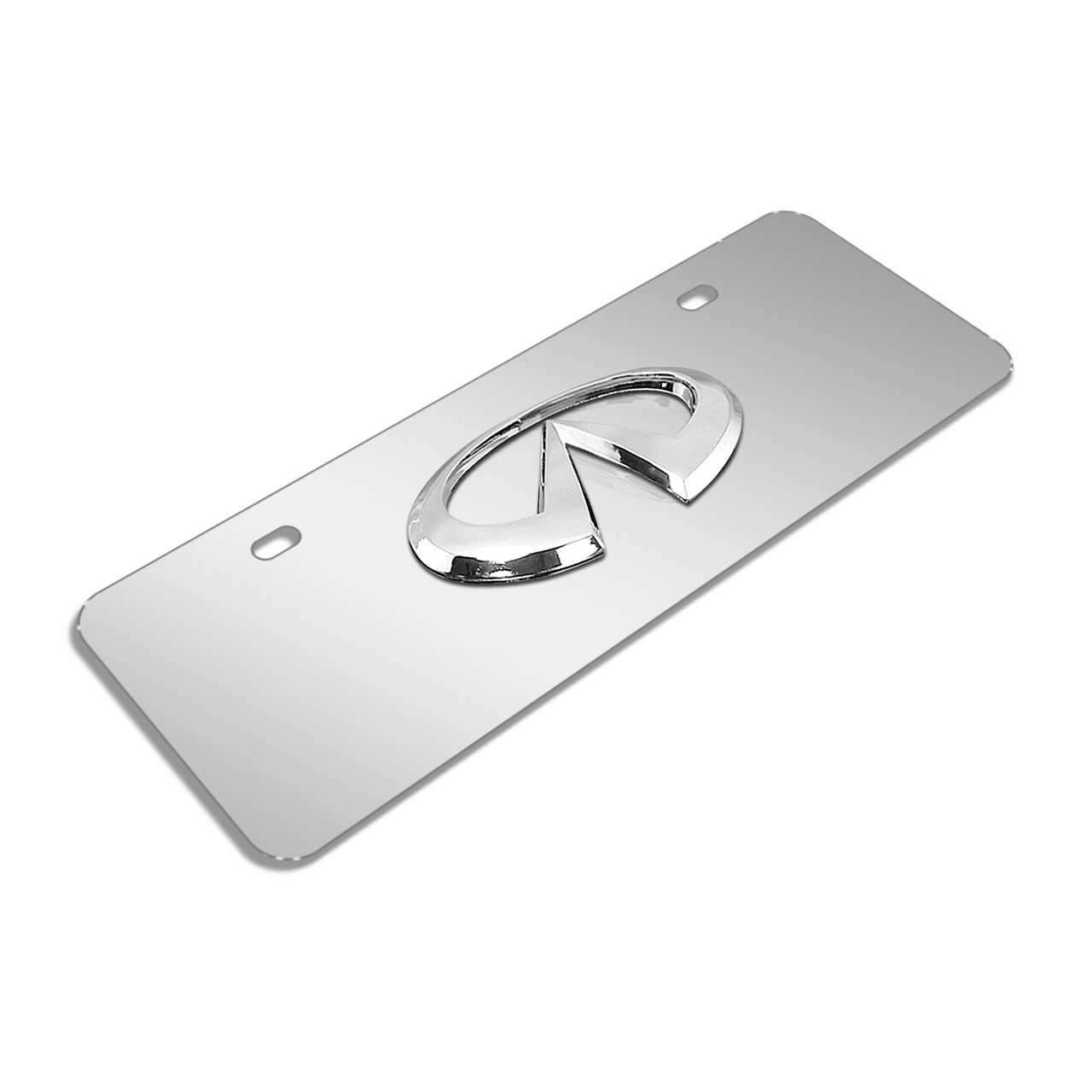 INFINITI 3D Metal Logo European Look Half-Size Brush Metal License ...