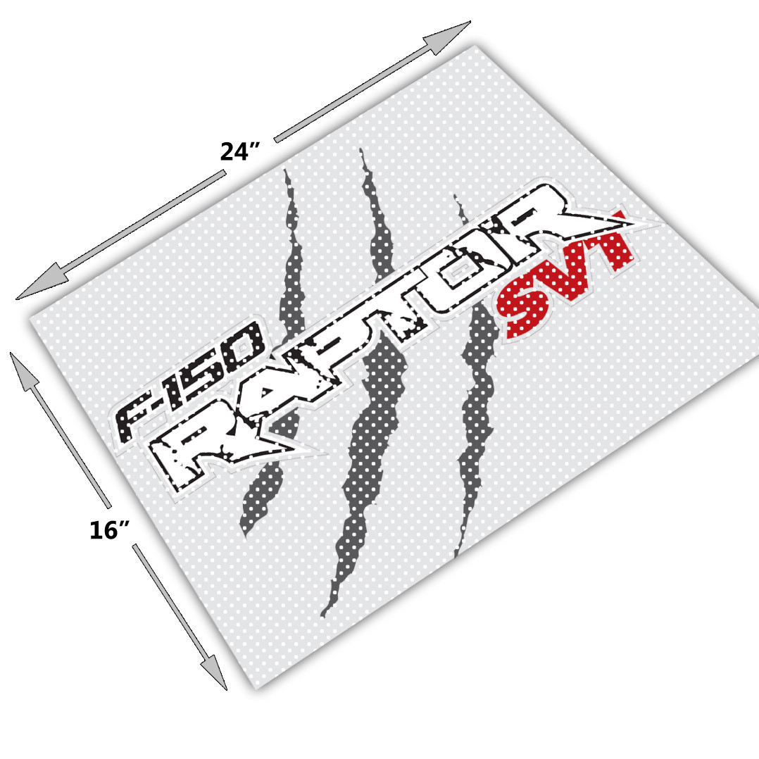 Ford F-150 Raptor Claw Marks Perforated Unobstructed View 24" Vinyl ...