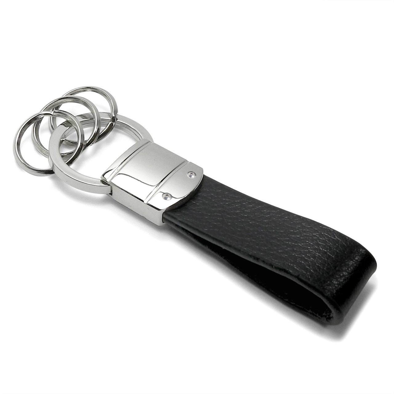 Ford Mustang Mach-E Genuine Black Leather Strap Loop Key Chain - Car ...