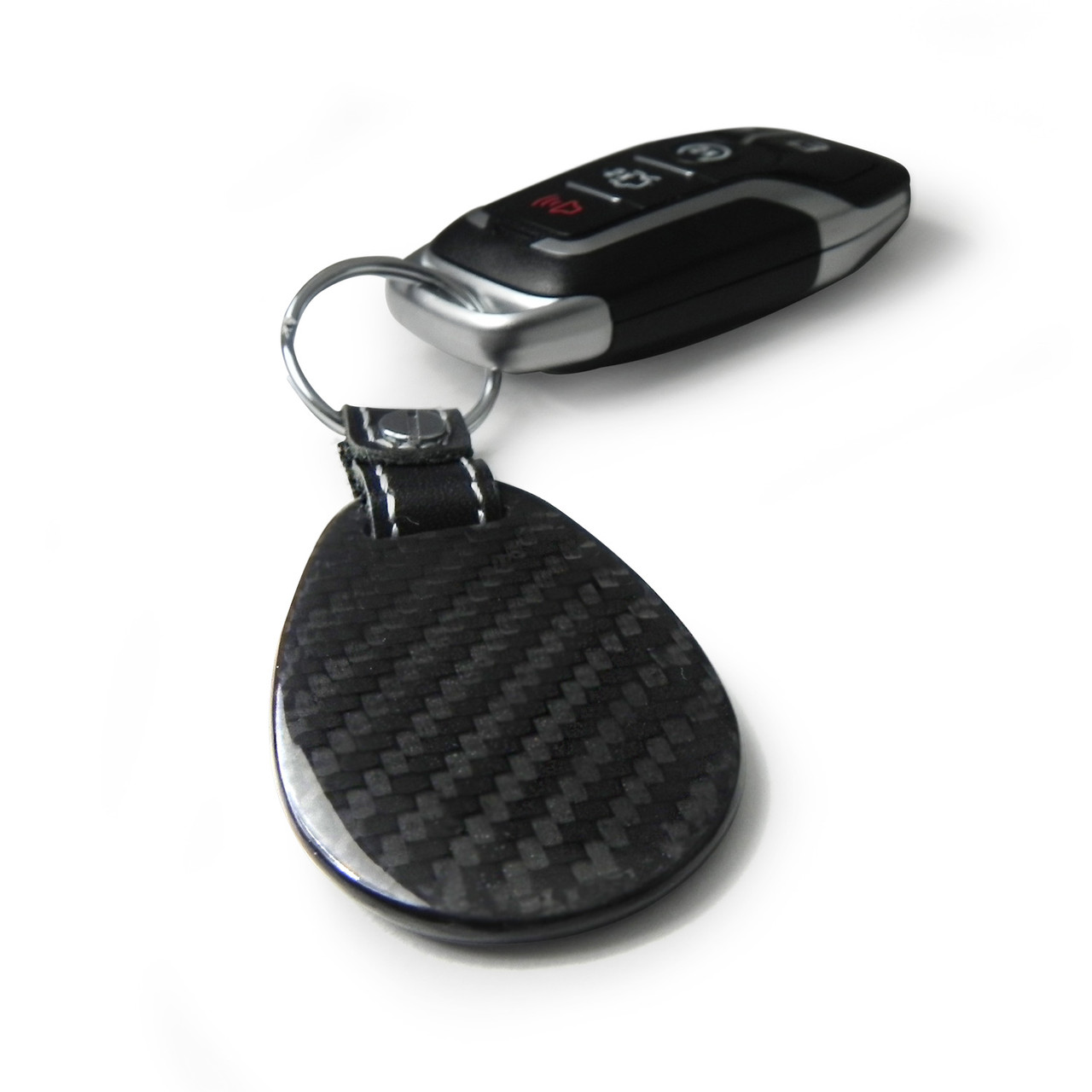 Chevrolet Corvette C8 Z06 Black Real Carbon Fiber Large Tear-Drop Key ...