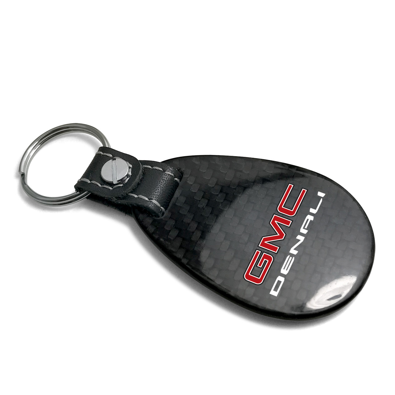 GMC Denali Black Real Carbon Fiber Large Tear-Drop Key Chain - Car ...