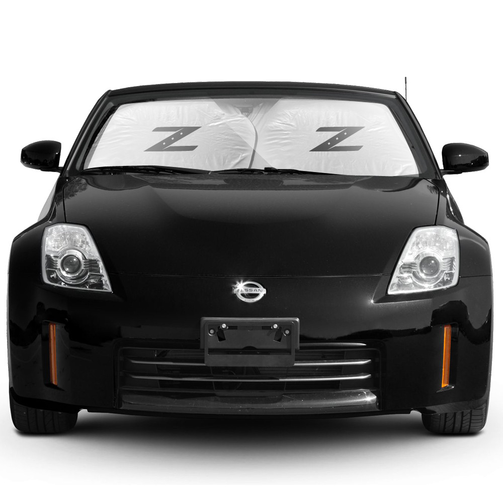 Nissan 350Z Z Logo Dual Panels Easy Folding Windshield Sun Shade - Car ...