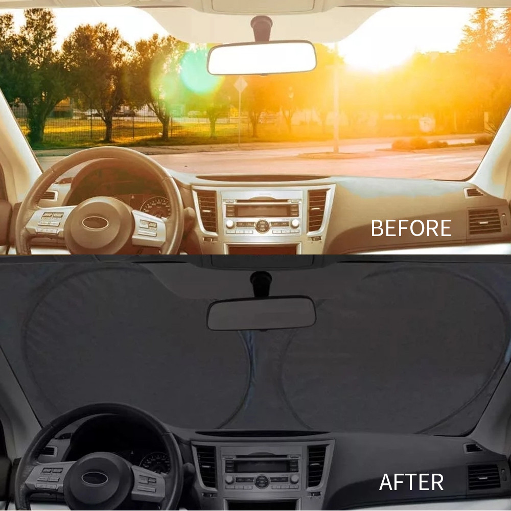 Nissan Pathfinder Universal Fit One-Piece Easy Folding Silver ...
