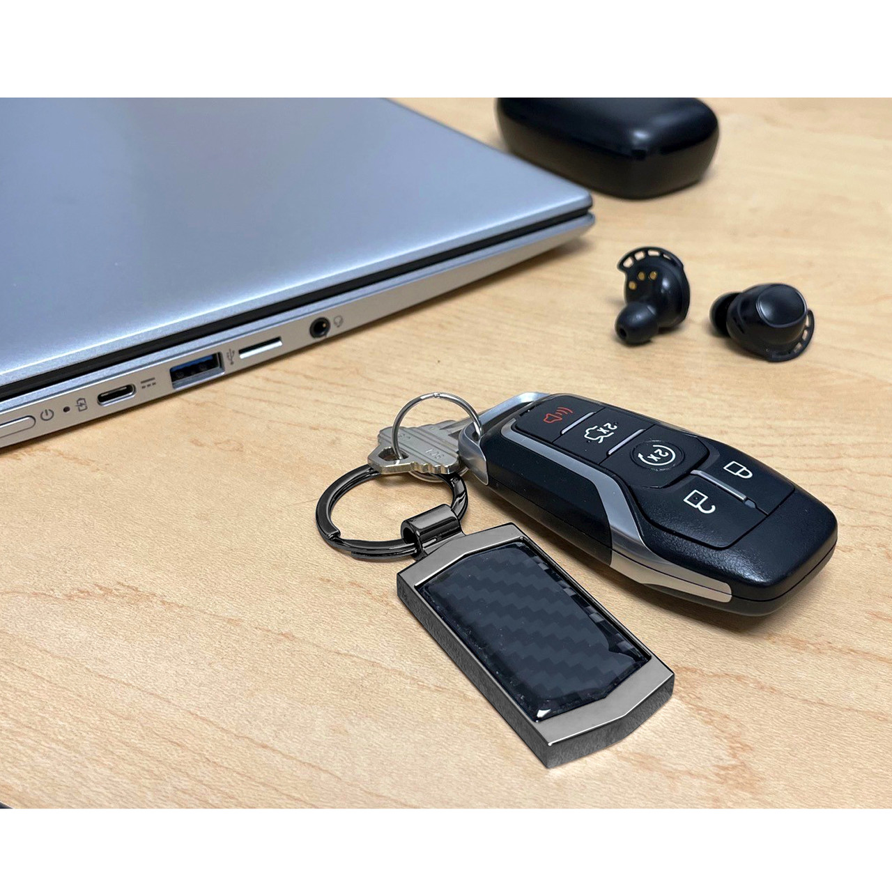 Chevrolet Corvette C8 Real Black Carbon Fiber Gunmetal Black Case Key ...