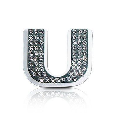 Crystallized Letter U Car Emblem - Car Beyond Store