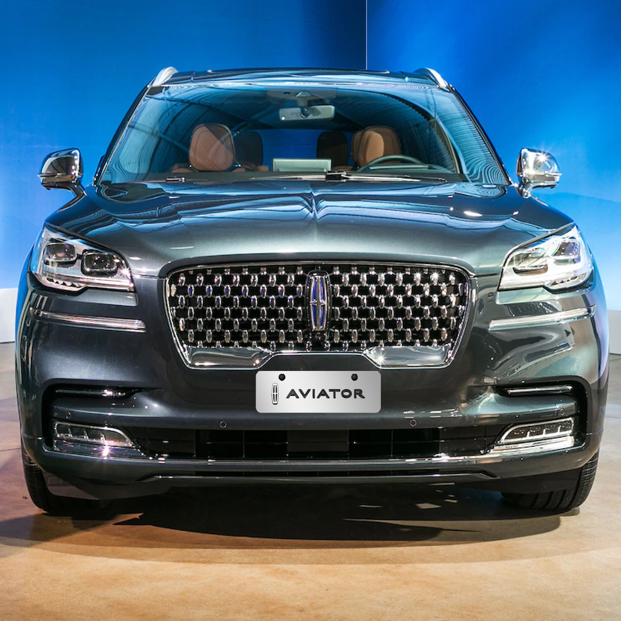 Lincoln Aviator 3D Logo 12" x 4.25" European Look Chrome Half-Size ...