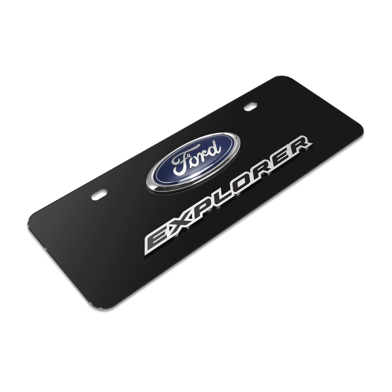 Ford Explorer 3D Logo 12" x 4.25" European Look Black Half-Size ...