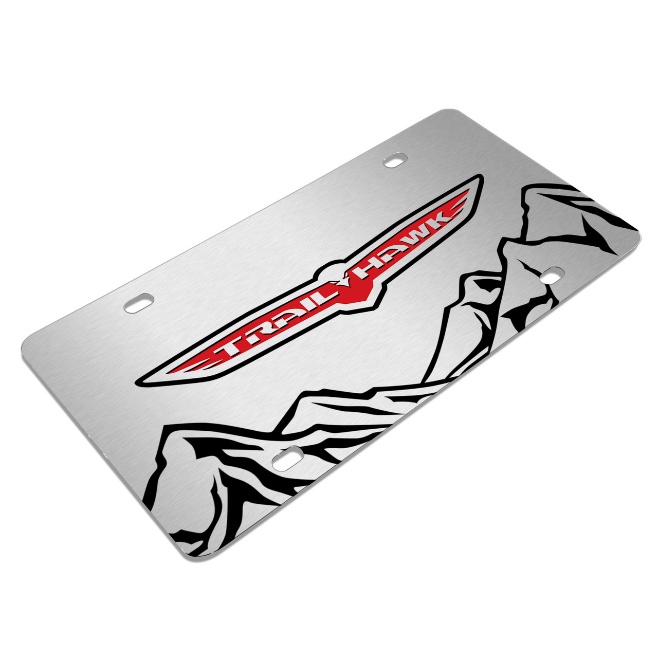 Jeep Trailhawk Rock Mountain Graphic Brush Special Aluminum Metal ...