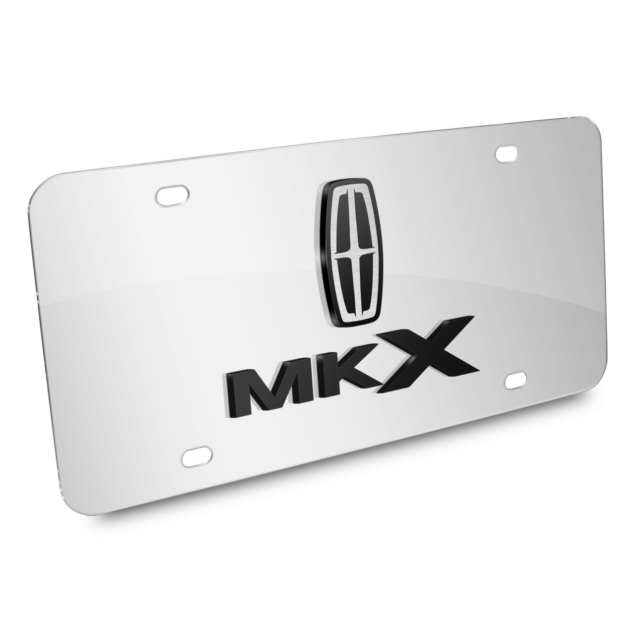 Lincoln MKX 3D Dual Logo Mirror Chrome Stainless Steel License Plate ...