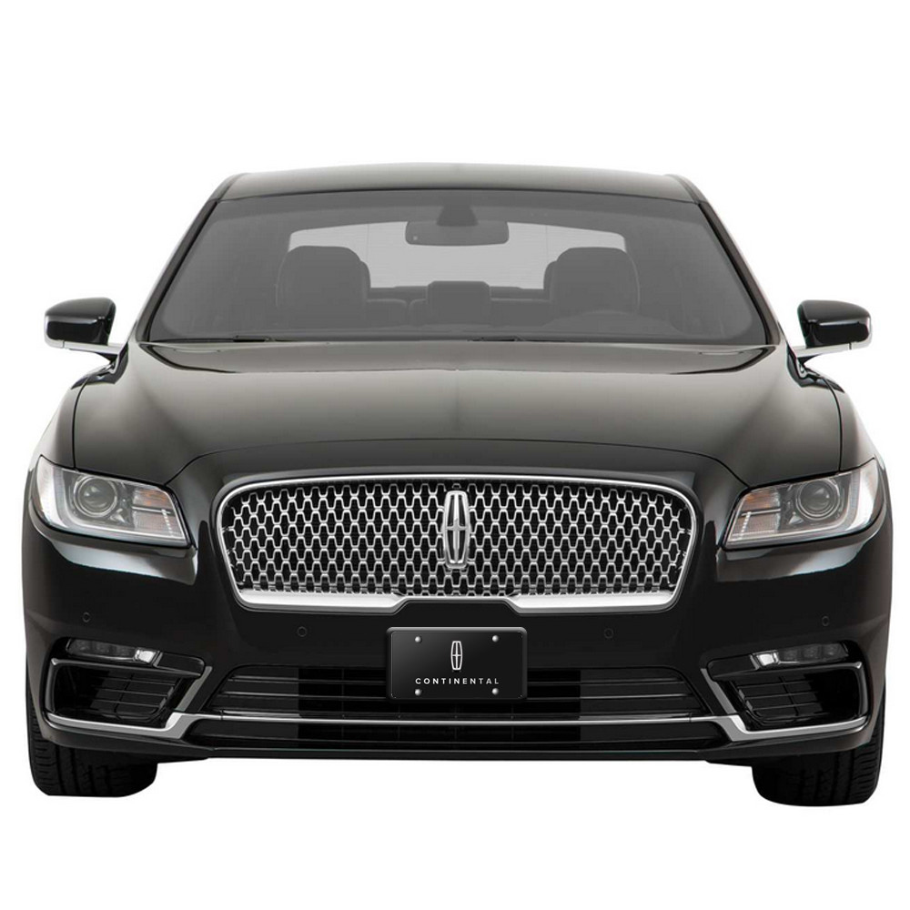 Lincoln Continental 3D Dual Logo Black Stainless Steel License Plate ...