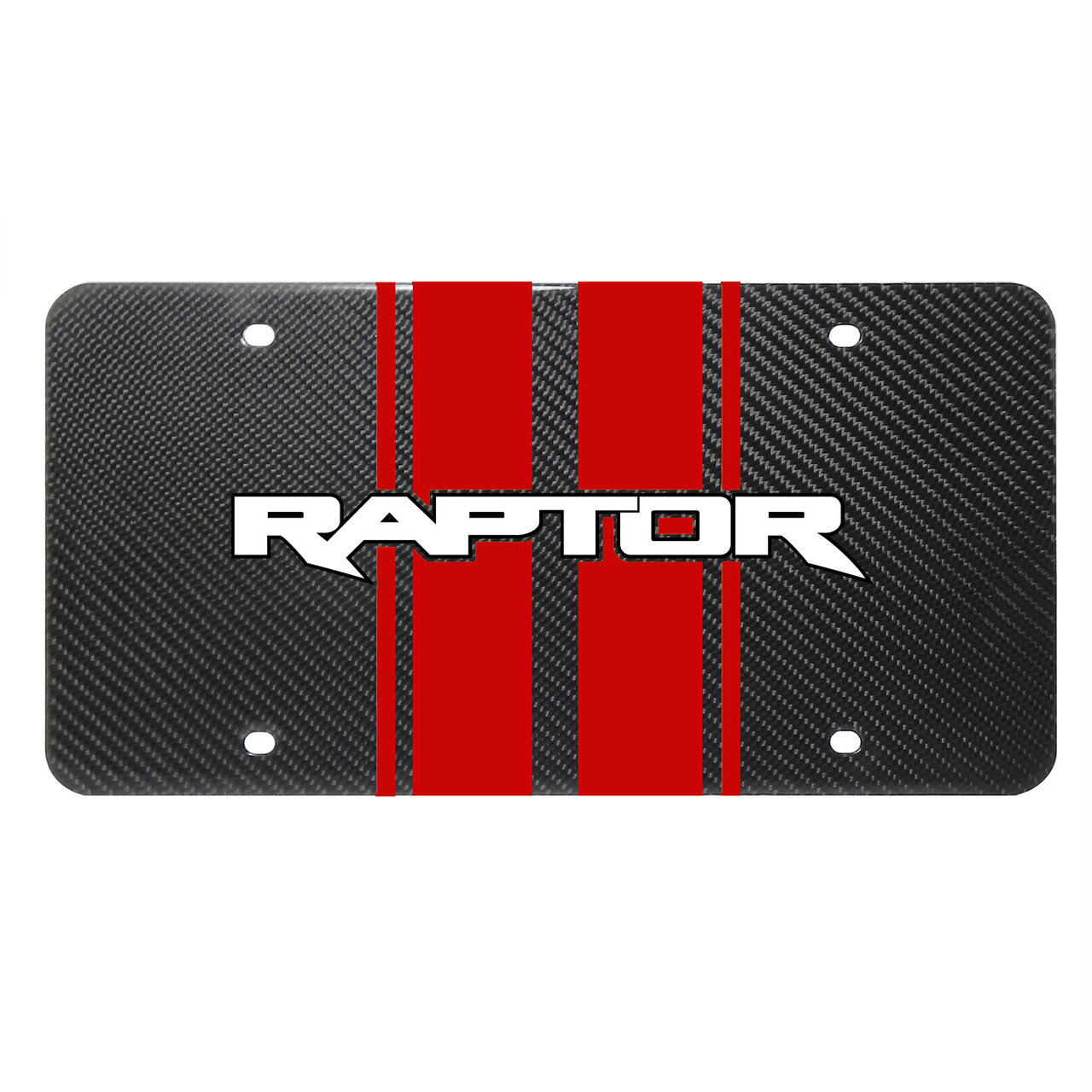Ford F150 Raptor 2017-2018 Red Racing Stripes UV Graphic Real Black ...