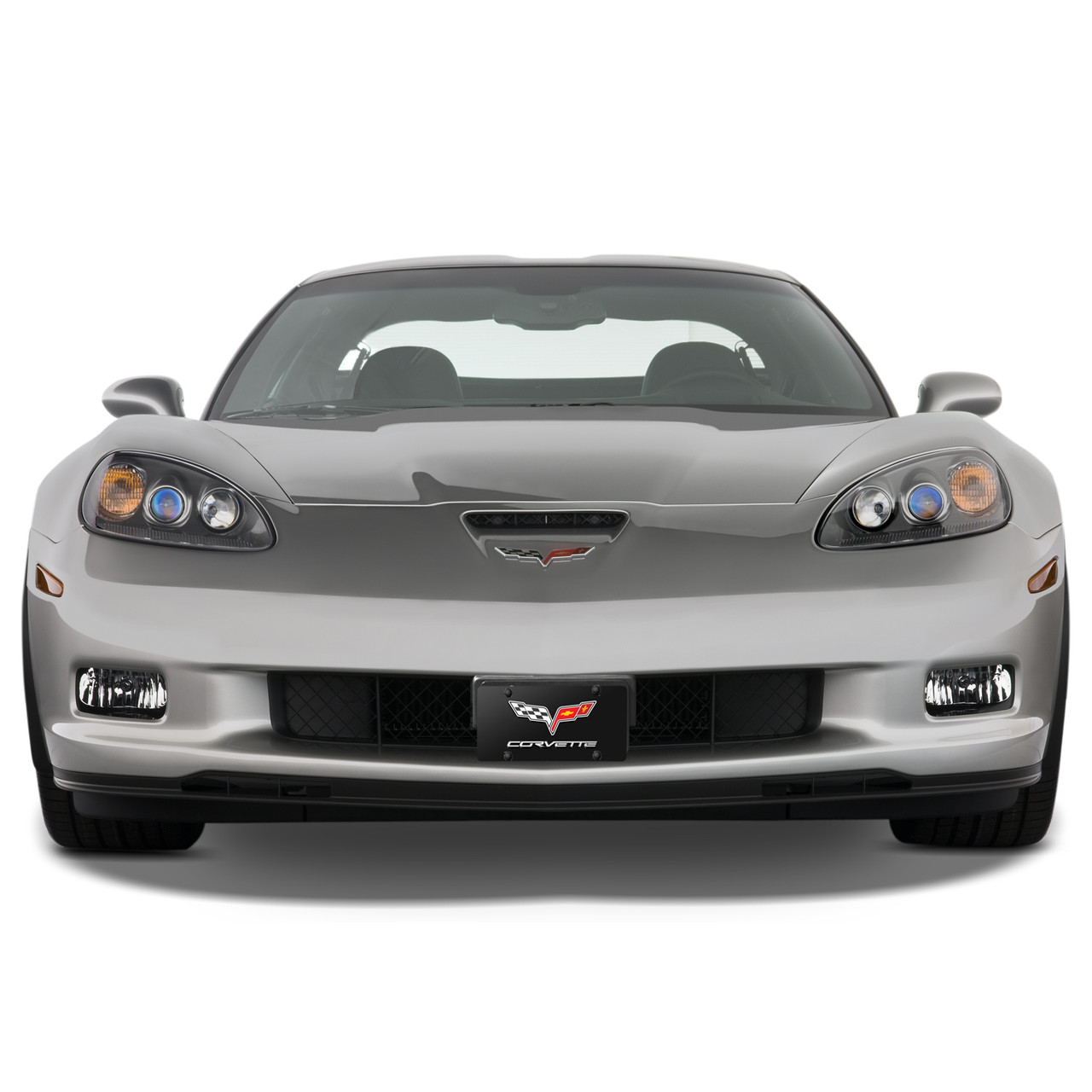 Chevrolet Corvette C6 3D Logo Black Metal License Plate - Car Beyond Store