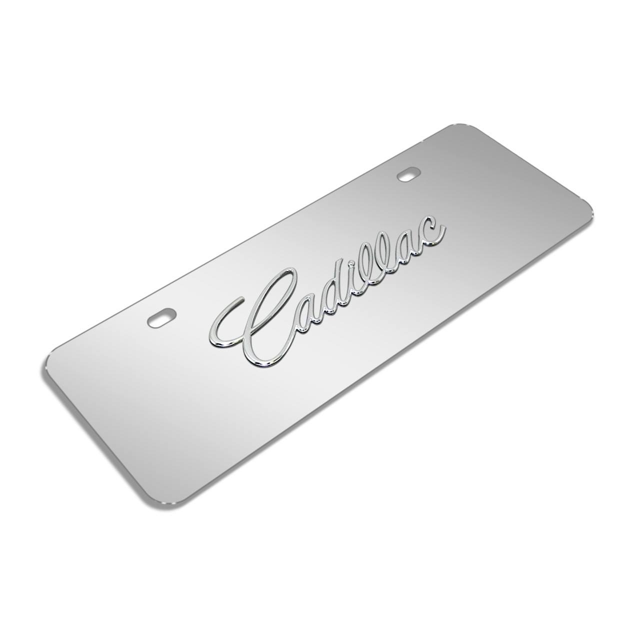 Cadillac 3D Script Name 12" x 4.25" European Look Chrome Half-Size ...