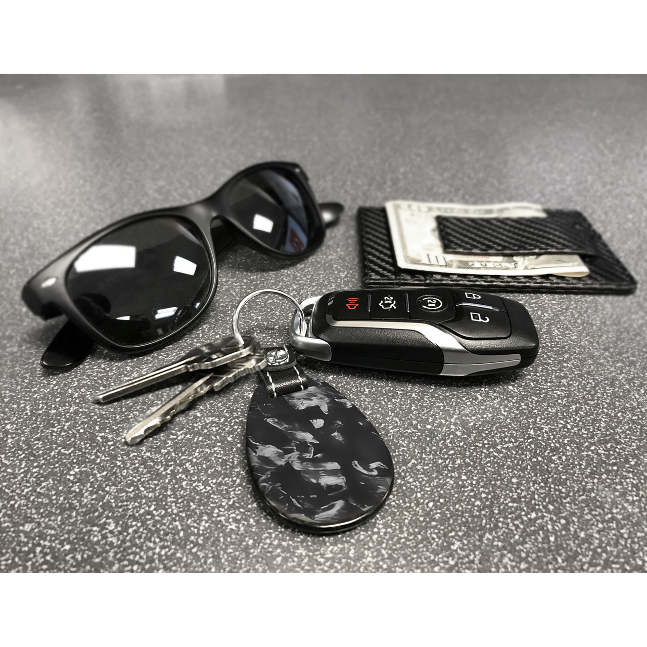 Ford Mustang Boss 302 LED Printed on Real Forged Carbon Fiber Tear-Drop ...