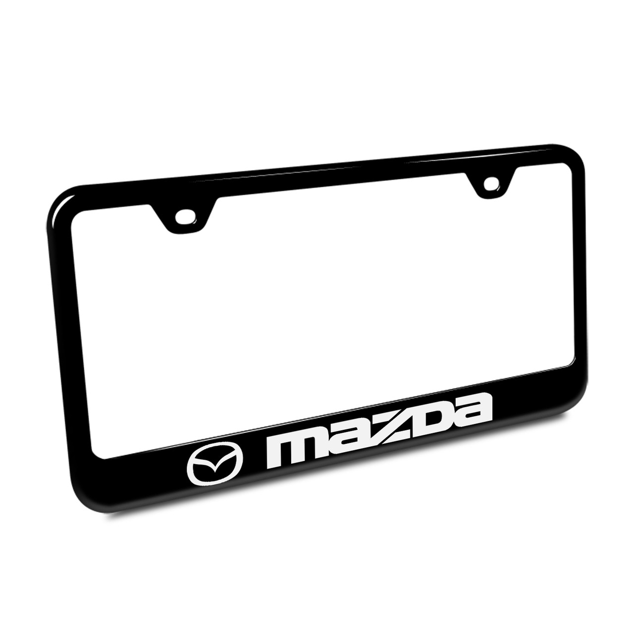Mazda Logo Black Stainless Steel License Plate Frame - Car Beyond Store
