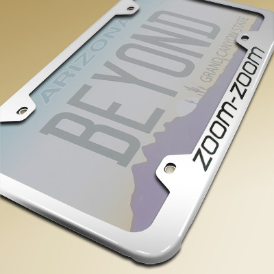 Mazda Zoom Zoom Wide Body Chrome License Plate Frame - Car Beyond Store