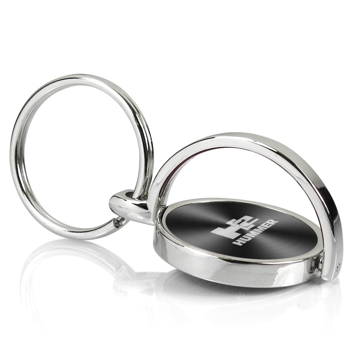 Hummer H2 Gray Brushed Metal Spinner Key Chain - Car Beyond Store