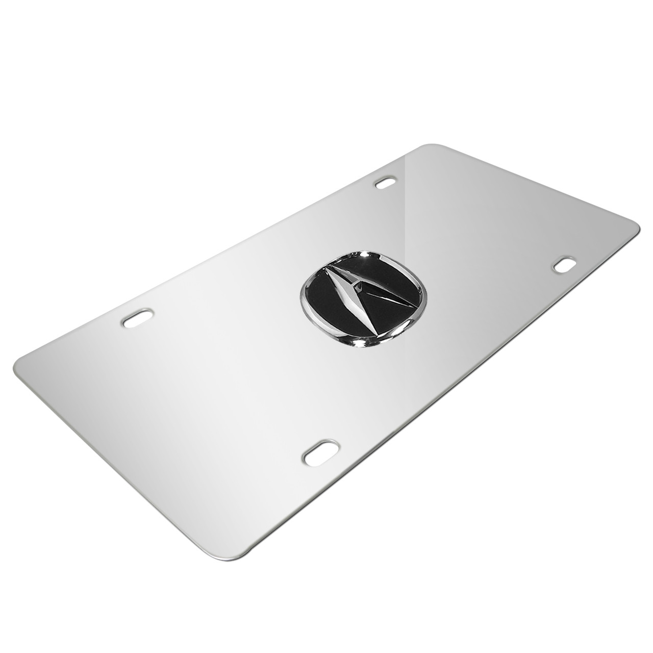 Acura 3D Logo Chrome Steel License Plate - Car Beyond Store