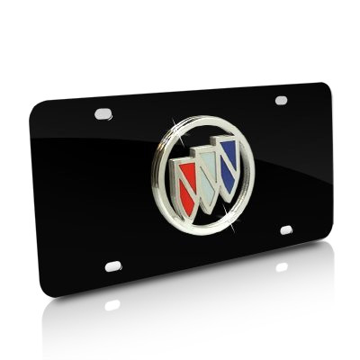 Buick Logo Black Metal Auto License Plate - Car Beyond Store