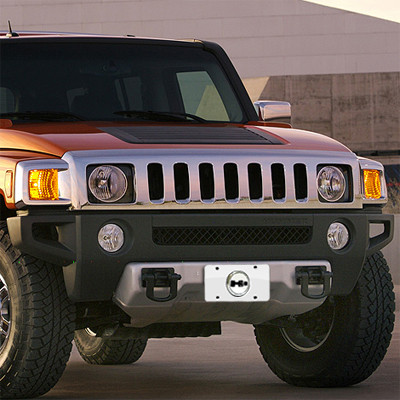 Hummer H3 Logo on Chrome Stainless Steel License Plate - Car Beyond Store