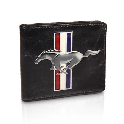 Ford Mustang Logo Black Leather Wallet, Official Licensed - Car Beyond ...