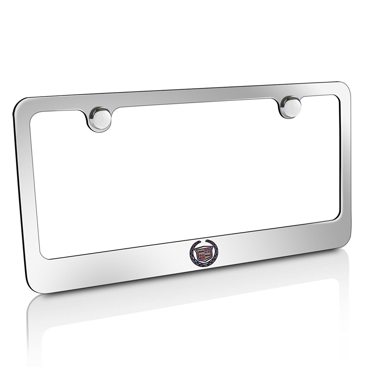 Cadillac Logo Chrome Metal License Plate Frame - Car Beyond Store