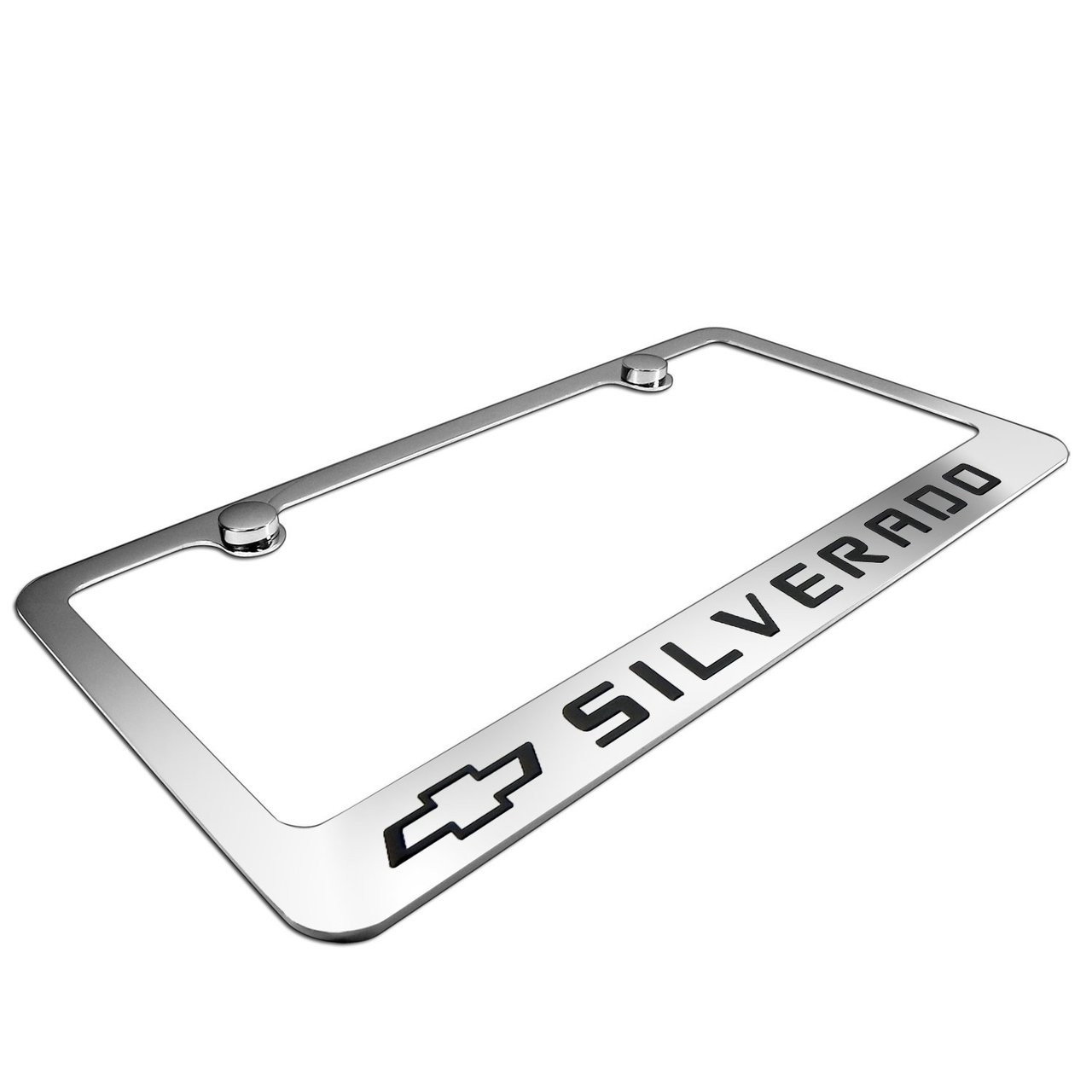 Chevrolet Silverado Chrome Metal License Plate Frame - Car Beyond Store