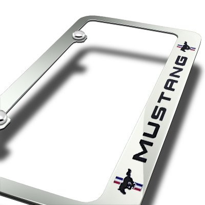 Ford Mustang Oem Chrome Brass License Plate Frame - Car Beyond Store