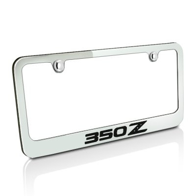 Nissan 350Z Chrome Brass License Plate Frame, Official Licensed - Car ...