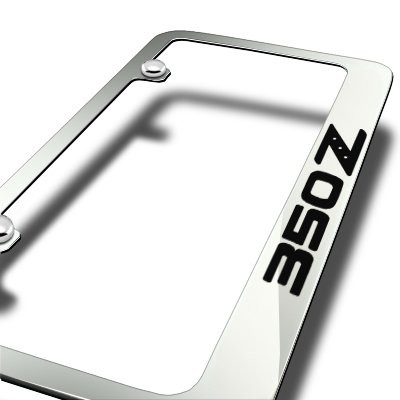 Nissan 350Z Chrome Brass License Plate Frame, Official Licensed - Car ...