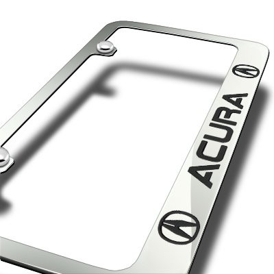 Acura Dual Logos Chrome Metal License Plate Frame - Car Beyond Store